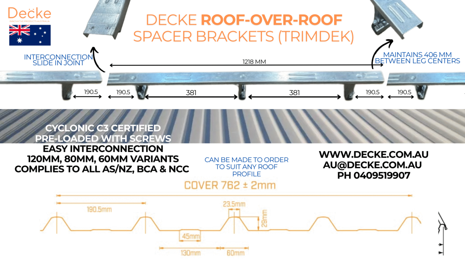 Insulation Spacers & Box Gutter Brackets | Decke Australia